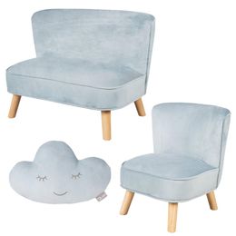 Roba KINDERSOFA 3er-Set hellblau
