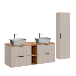 BADM&Ouml;BEL 140.8cm Adriel 2er-Set Beige