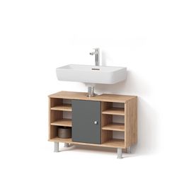 WASCHBECKENUNTERSCHRANK Fucino Anthrazit 80 x 54 cm