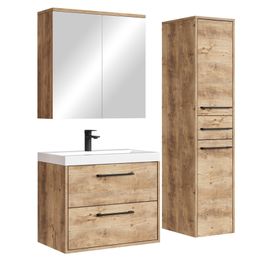 Badplaats BADM&Ouml;BEL-SET Florence 4 Teile Kastanien Eiche - 60 x 35 x 51 cm