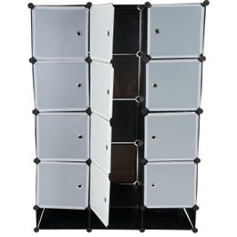 MCW REGALSYSTEM 8 BOXEN Schwarz, Reinwei&szlig;