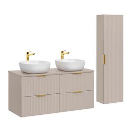 BADM&Ouml;BEL 120.8cm Adriel 2er-Set Beige