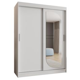 SCHIEBET&Uuml;RENSCHRANK mit Spiegel LUCY 200/150/62 2-t&uuml;rig
