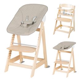 Roba BABYHOCHSTUHL Born Up Luxe mit Neugeborenenaufsatz Natur