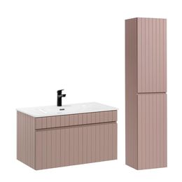 BADM&Ouml;BEL 80cm Zelie 2er-Set Rose