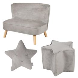 Roba KINDERSOFA 3er-Set silbergrau