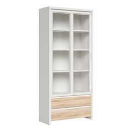 GESCHIRRSCHRANK Soren Holz und Wei&szlig;