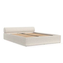 POLSTERBETT Solvo mit Stauraum 180/200 cm Creme im Blur Stoff