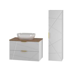 BADM&Ouml;BEL 80.6cm Aurora 2er-Set Wei&szlig;