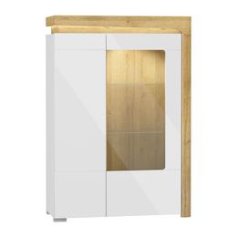 GESCHIRRSCHRANK Teo Wei&szlig; und Holz