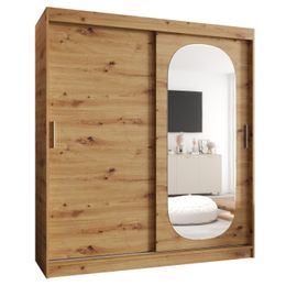 SCHIEBET&Uuml;RENSCHRANK mit Spiegel ROYAL 200/180/62 2-t&uuml;rig