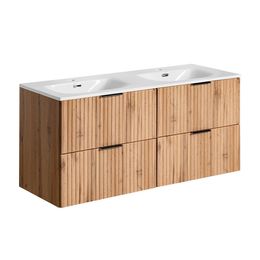 DOPPELWASCHTISCH 120.4cm Adriel Holz in Eichenoptik
