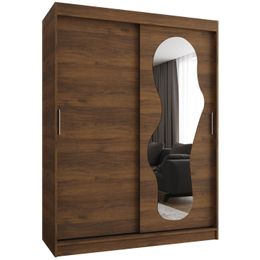 SCHIEBET&Uuml;RENSCHRANK mit Spiegel ULTRA 200/150/62 2-t&uuml;rig