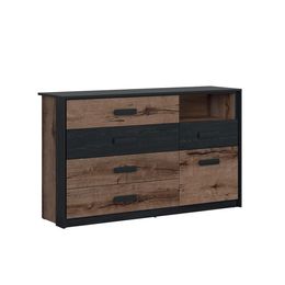 KOMMODE Romane Holz und Schwarz