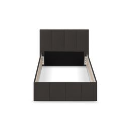Halmon Schlafkomfort Betten POLSTERBETT Dalas Anthrazit 120 x 200 x 40 cm Stauraum Ohne Matratze und Lattenrost