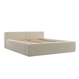 POLSTERBETT Casto mit Stauraum 180/200 cm Hellbeige im Blur Stoff