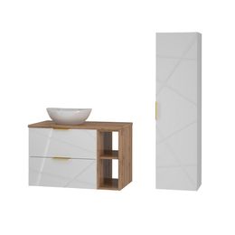 BADM&Ouml;BEL 80.6cm Aurora 2er-Set Wei&szlig;