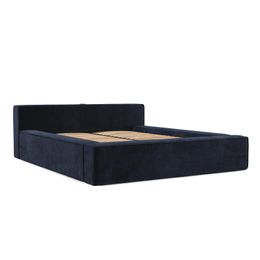 POLSTERBETT Casto mit Stauraum 180/200 cm Marineblau im Terra NW Stoff