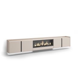LOWBOARD, Beige, 315/35/50cm, Kamin mit Feuereffekt XXL