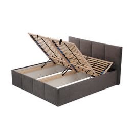 Halmon Schlafkomfort Betten POLSTERBETT Dalas Anthrazit 180 x 200 x 40 cm Bettkasten Mit hochwertiger Matratze H3 (bis 120 kg) und Lattenrost