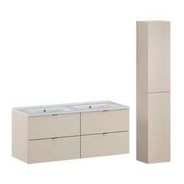 BADM&Ouml;BEL 120cm Azel 2er-Set Kaschmir