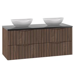 DOPPELWASCHTISCH 120.6cm Siena Holz und Schwarz