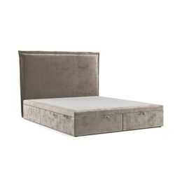 POLSTERBETT Eliot mit Stauraum 120/200 cm Beige im Lotta Stoff