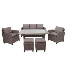 MCW POLY-RATTAN GARNITUR Braun