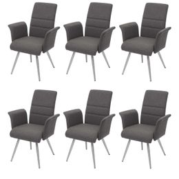 MCW ESSZIMMERSTUHL Grau, Braun 6er-Set