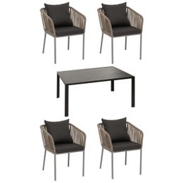 MCW GARTENGARNITUR grau, dunkelgrau 5-teilig-Set