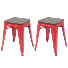 MCW HOCKER HOLZ-SITZFL&Auml;CHE Rot