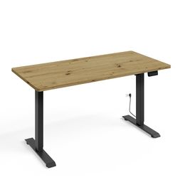 SCHREIBTISCH Ergo Holz und Schwarz