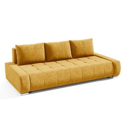 SCHLAFSOFA Jonas 3 Sitzpl&auml;tze Gelb