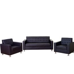 MCW SOFAGARNITUR Dunkelbraun