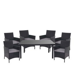 MCW POLY-RATTAN-GARNITUR Anthrazit
