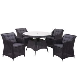 MCW POLY-RATTAN GARNITUR Anthrazit