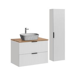 BADM&Ouml;BEL 80.6cm Adriel 2er-Set Wei&szlig;