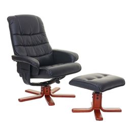 MCW RELAXSESSEL MIT HOCKER Schwarz