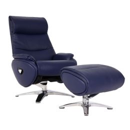 MCW RELAXSESSEL MIT HOCKER Blau