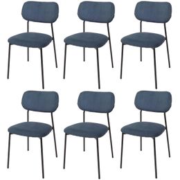 MCW ESSZIMMERSTUHL Blau 6er-Set