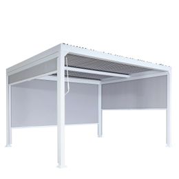 MCW ALU PERGOLA MIT SEITENWAND Wei&szlig;