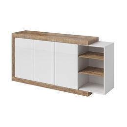 SIDEBOARD Azior Wei&szlig; und Holz