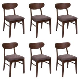 MCW ESSZIMMERSTUHL Braun, Taupe 6er-Set