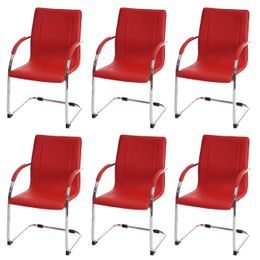 MCW ESSZIMMERSTUHL Rot 6er-Set