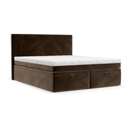 BOXBETT Zalla 160/200 cm Braun im Kronos Stoff