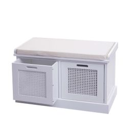 MCW SITZBANK AUFBEWAHRUNGSBOXEN Cremewei&szlig;