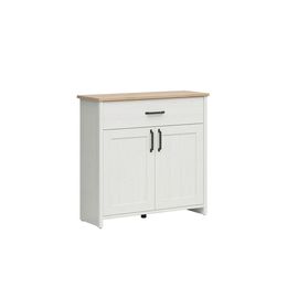 SIDEBOARD Aksel Wei&szlig; und Holz