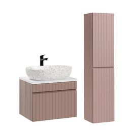 BADM&Ouml;BEL 60.4cm Zelie 2er-Set Rose