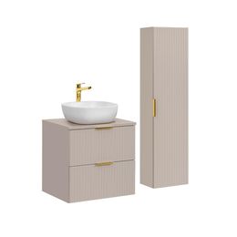 BADM&Ouml;BEL 60.6cm Adriel 2er-Set Beige