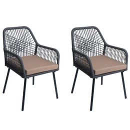 MCW GARTENSTUHL Anthrazit, Taupe